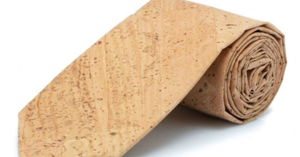 Cravate homme en liège naturel véritable